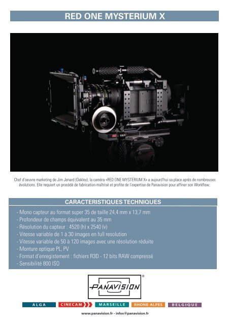 Caméra RED Mysterium X - Panavision
