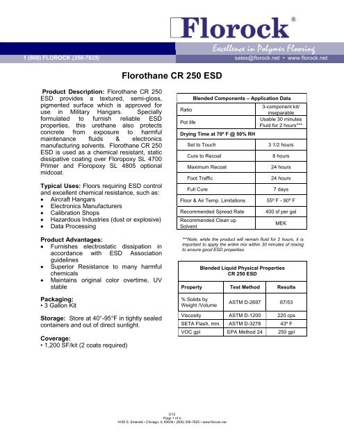 Florothane CR 250 ESD - Florock Polymer Flooring