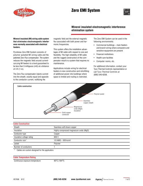 Zero EMI System - Tyco Thermal Controls
