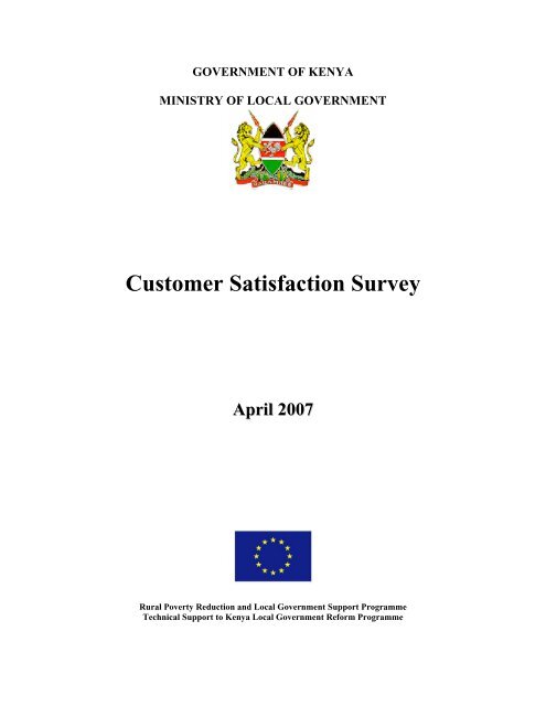 Customer Satisfaction Survey - Multi-level government initiative