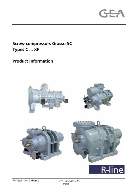 Screw compressors Grasso SC - GEA Refrigeration Technologies