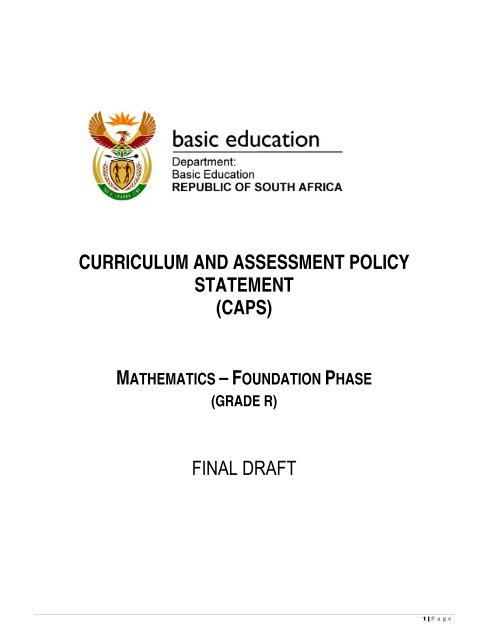 curriculum and assessment policy statement (caps) - Department of ...