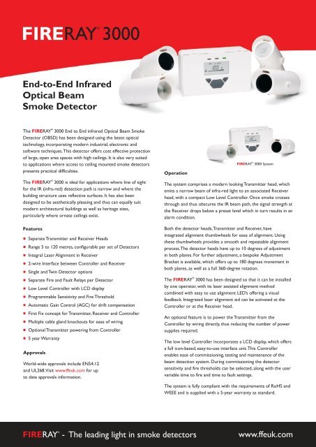 Fireray 3000 Beam Detector Installation Manual - The Best Picture Of Beam