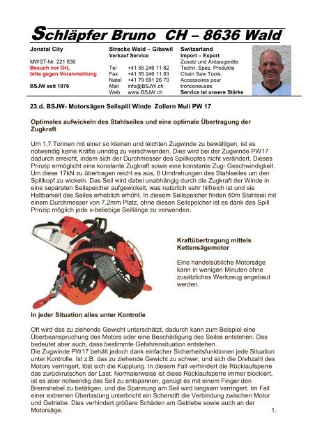 SchlÃ¤pfer Bruno CH â 8636 Wald