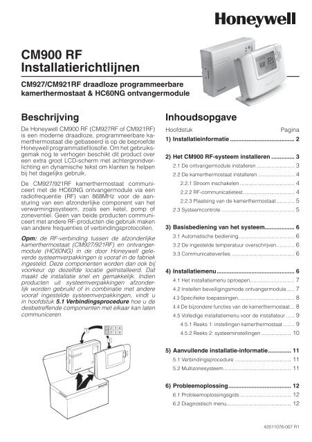 CM900 RF Installatierichtlijnen - Regelvisie