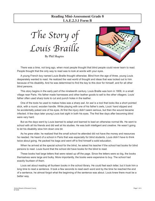 The Story of Louis Braille