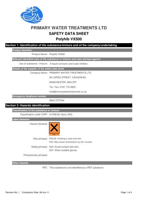 Polyhib VX500 SDS.pdf - buildingsystemssolutions.co.uk