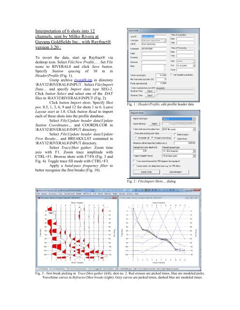 riveral8 - Rayfract Seismic Refraction Tomography