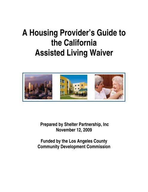 A Housing Provider's Guide to the California Assisted Living Waiver