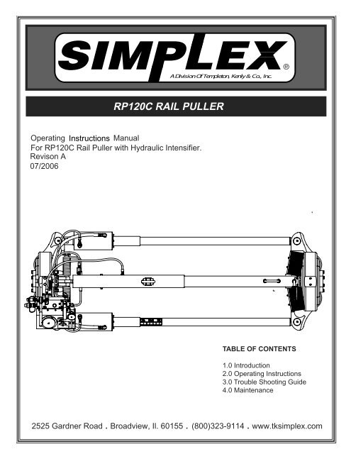 RP120C RAIL PULLER - Simplex