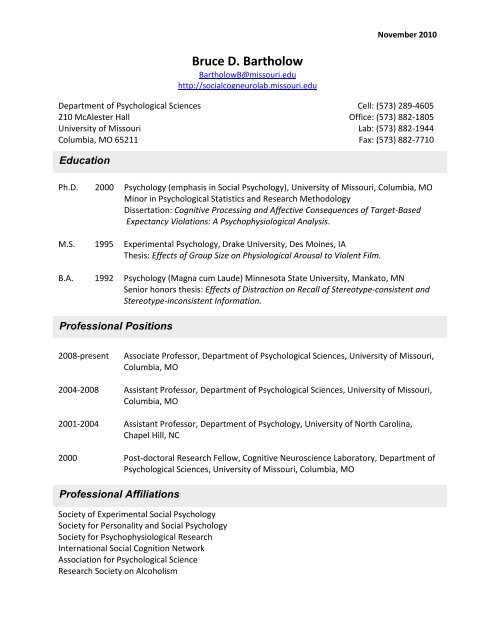 Psych Research Cv