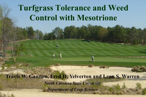 Mesotrione - TurfFiles - North Carolina State University