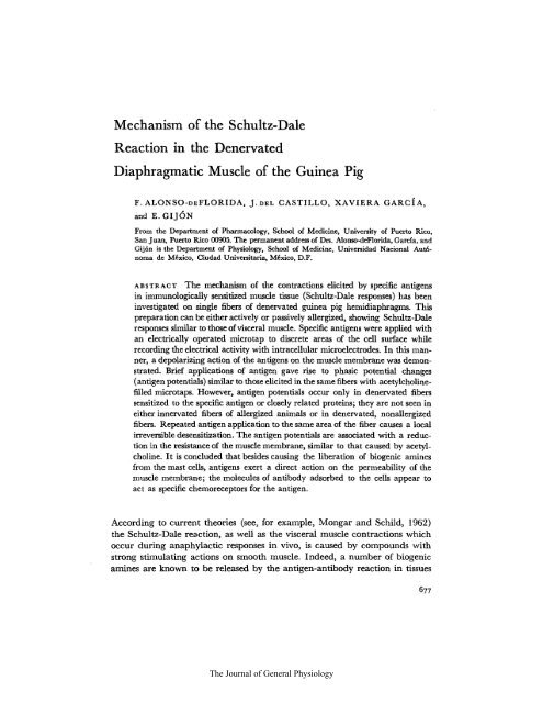Mechanism of the Schultz-Dale Reaction in the ... - BioMedSearch