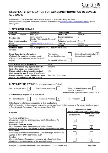 Exemplar 2-Application form 0408 - Curtin University