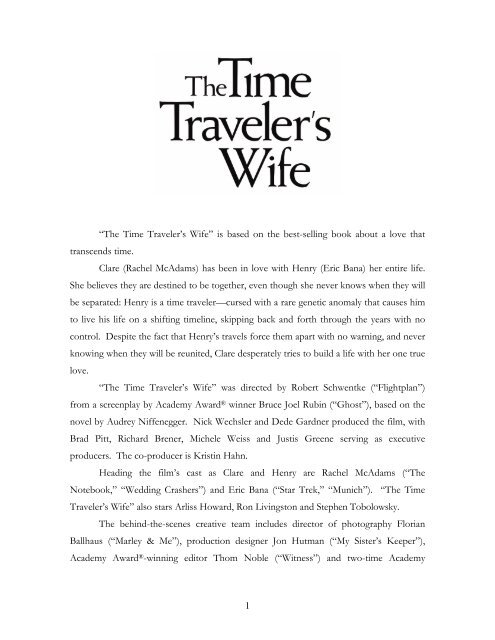 1 â The Time Traveler's Wifeâ is based on the best ... - Visual Hollywood