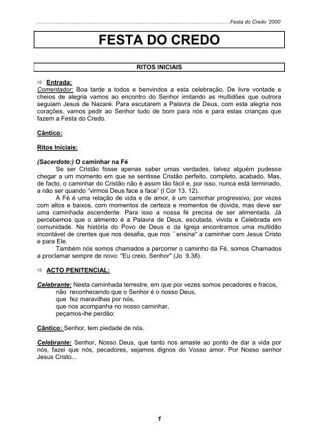 Festa do Credo - Diocese de Braga