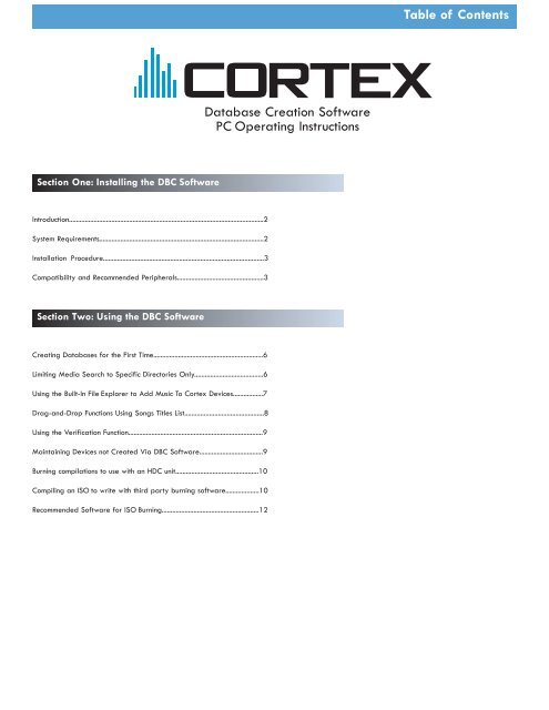 Using the DBC Software