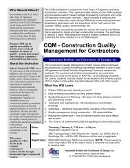 CQM Training Update: Construction Quality Management for ...
