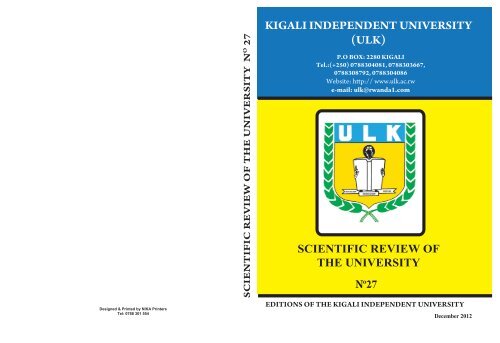 Open the file - Kigali Independent University ULK