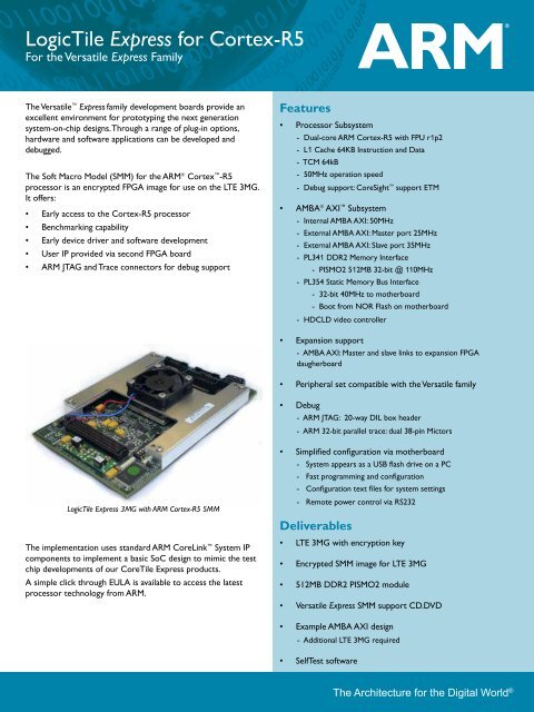 Logictile Express for Cortex-R5 - ARM