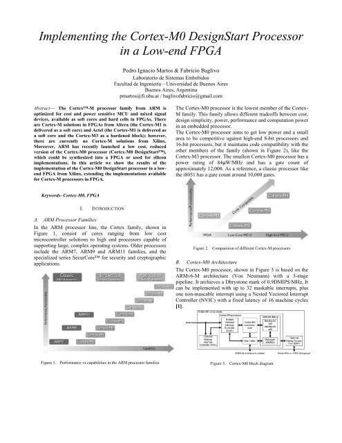 Implementing The Cortex M0 Designstart Processor In A Low Arm
