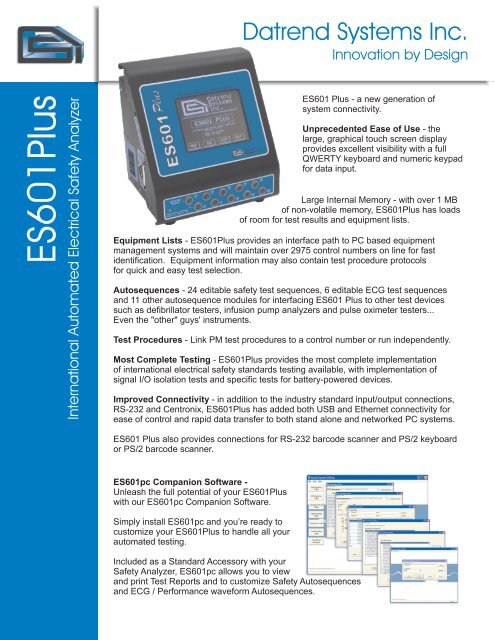 ES-601 Plus Brochure - Roxon