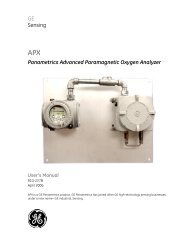Model O2X1 Oxygen Transmitter - GE Measurement & Control