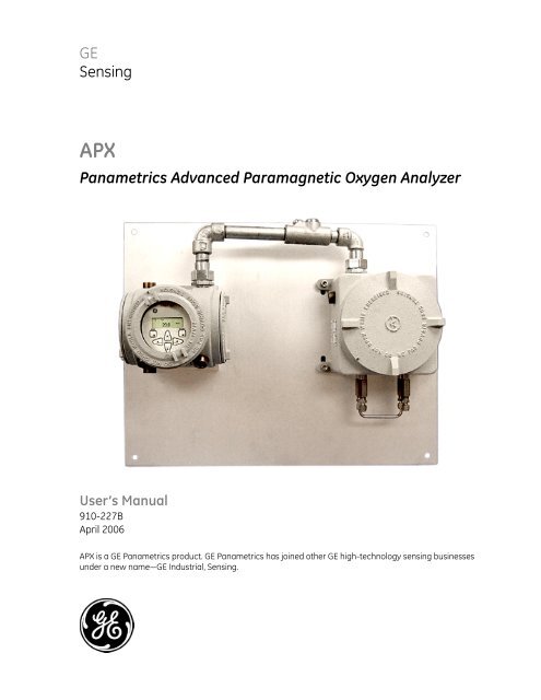 GE Sensing Panametrics Advanced Paramagnetic Oxygen Analyzer