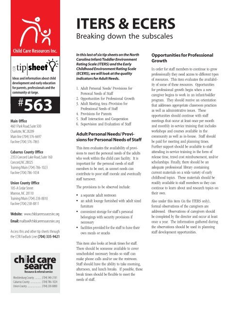 ITERS & ECERS - Child Care Resources