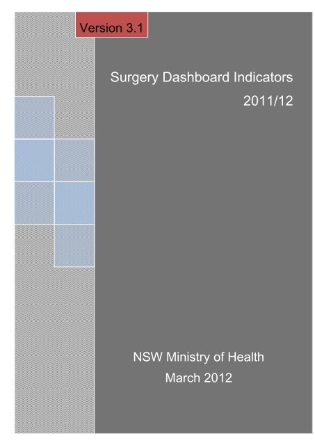 Surgery Dashboard Indicators 2011/12 - ARCHI