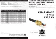 Installation Instructions For Cable Gland Type E1FX - CMP Products