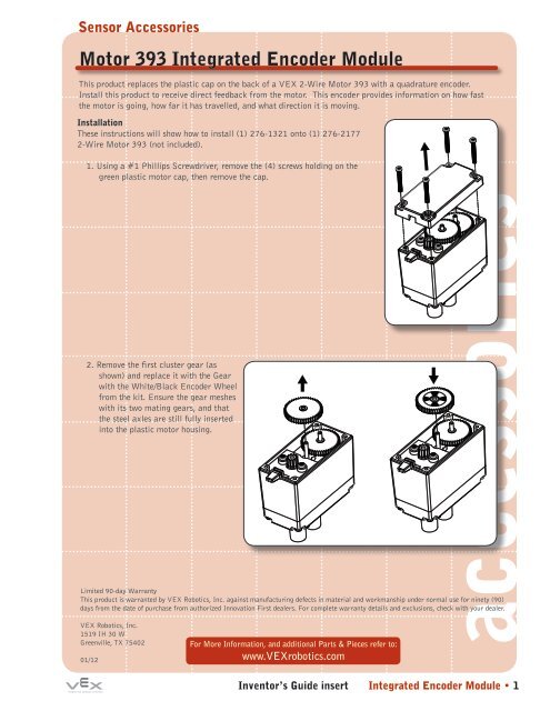 Motor 393 Integrated Encoder Module - VEX Robotics