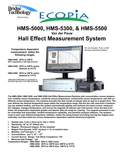 Hall Effect Measurement System - Four Point Probes