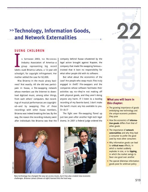 Technology, Information Goods, and Network Externalities