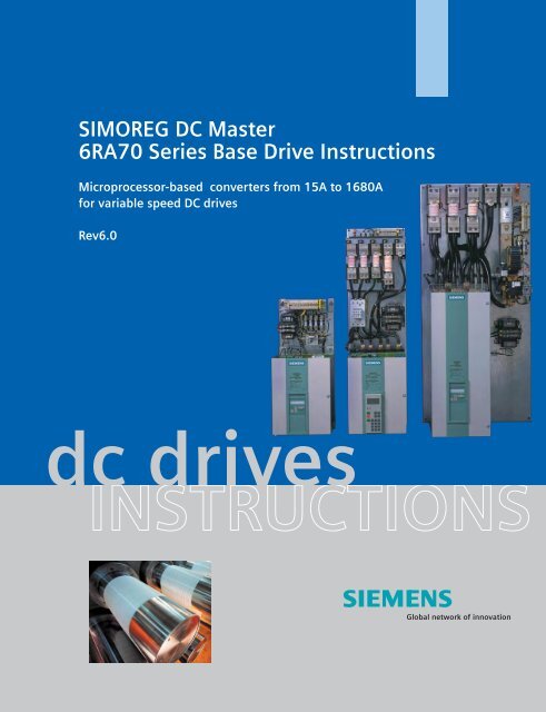 SIMOREG DC Master 6RA70 Series Base Drive Instructions - Siemens