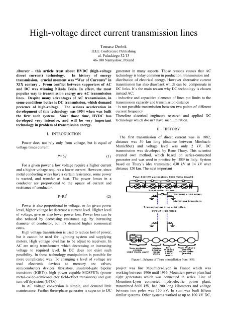 high voltage direct current (HVDC) - Eeeic.eu