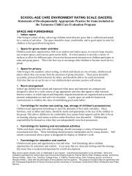 Environment Rating Scales - Star-Quality Program