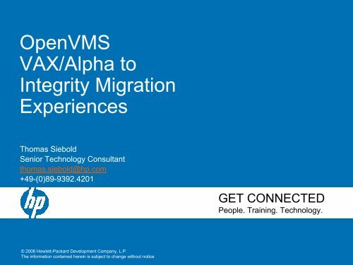 Openvms Vaxalpha To Integrity Migration Experiences