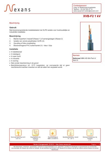 XVB-F2 1 kV - Nexans