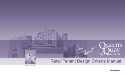 Retail Tenant Design Criteria Manual - Brookfield Properties