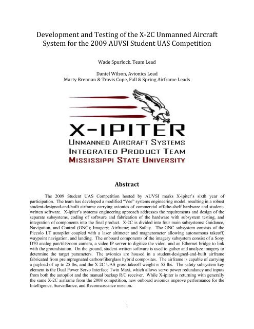 Development and Testing of the X-2C Unmanned Aircraft System for ...