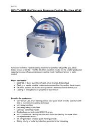 INDUTHERM Mini Vacuum Pressure Casting Machine MC15