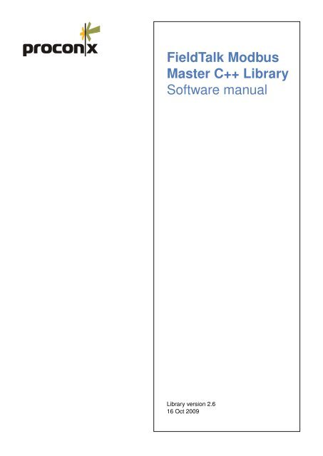 FieldTalk Modbus Master C++ Library: Software manual
