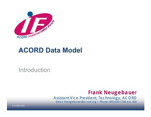 ACORD Data Model