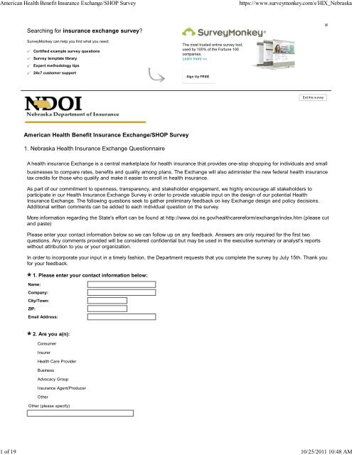 2011 Stakeholder survey questionnaire - Shadac
