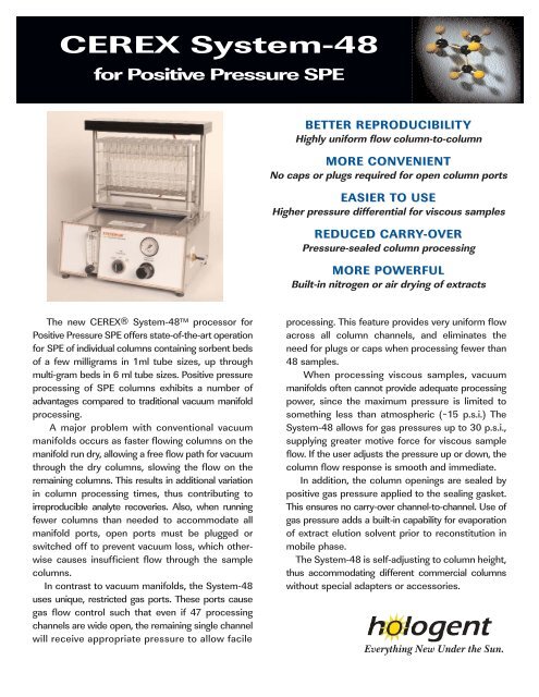CEREX System-48 for Positive Pressure SPE - Western Analytical