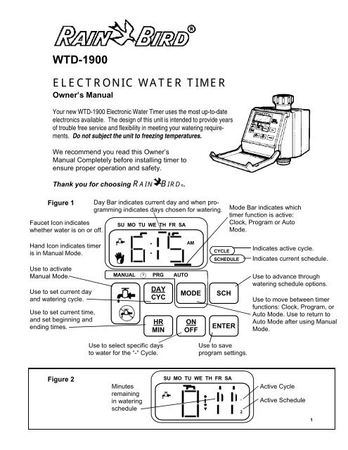 Rain Bird WTD-1900 Battery Operated Hose End ... - Irrigation Direct