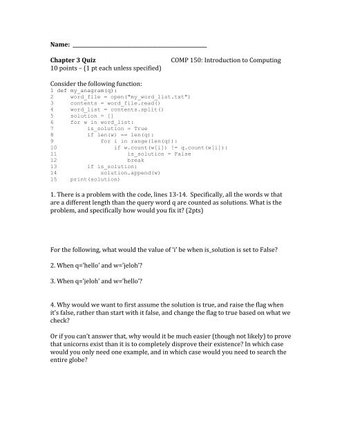 Chapter 3 quiz