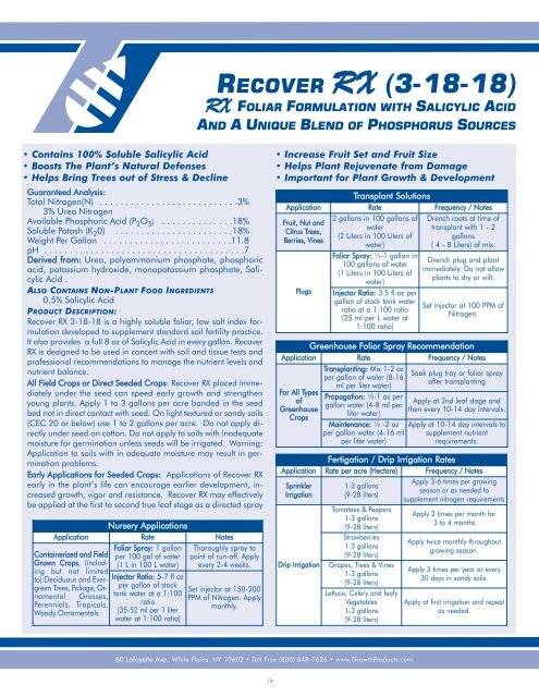 Recover Rx 3-18-18 - Growth Products