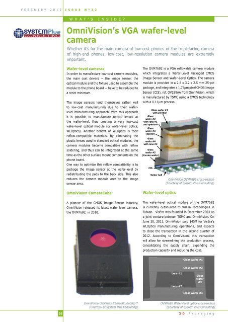 OmniVision's VGA wafer-level camera - I-Micronews